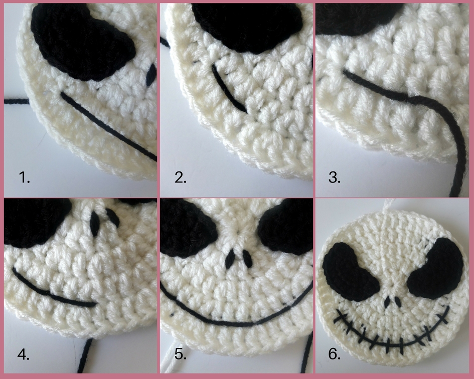 Crochet Jack Skellington Drawstring Backpack | FREE Halloween Crochet ...