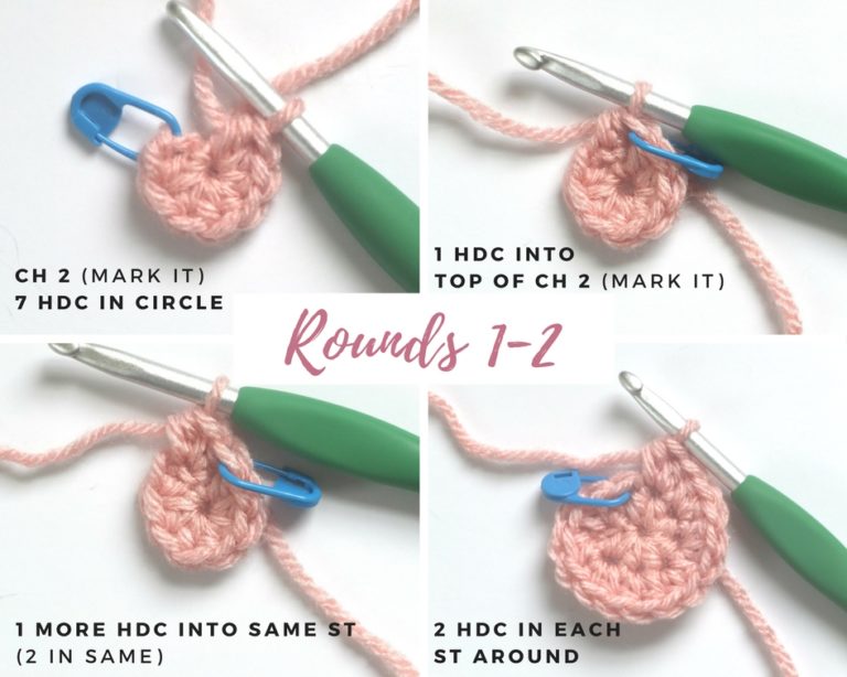 How to Crochet in the Round - A Step-by-Step Picture Tutorial - sigoni ...