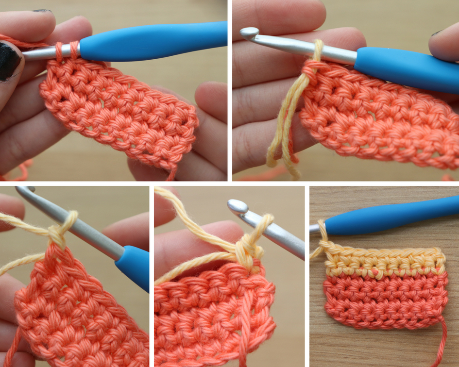 How To Change Colors In Crochet Picture Video Tutorial Sigoni