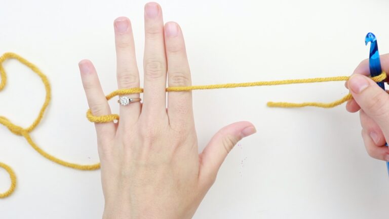 The BEST Way To Hold Your Yarn When Crocheting: Learning Tension ...