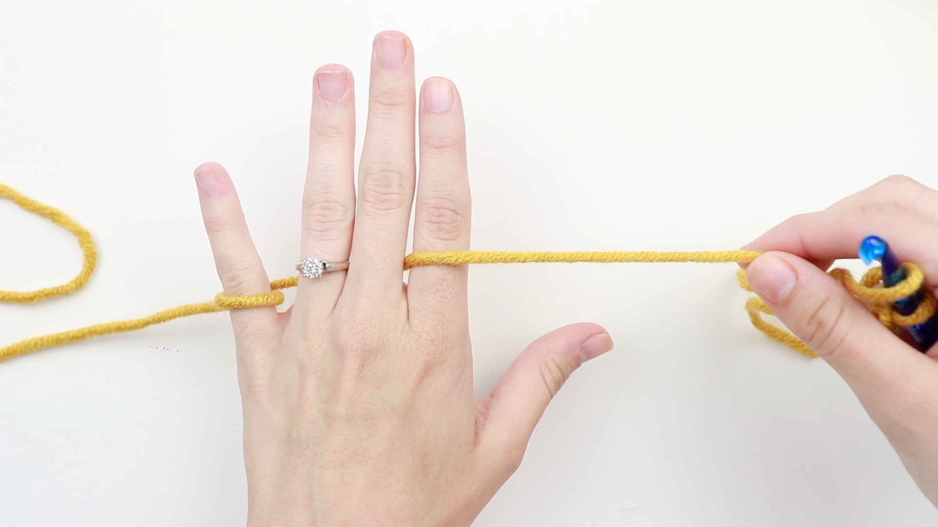 The BEST Way To Hold Your Yarn When Crocheting: Learning Tension ...