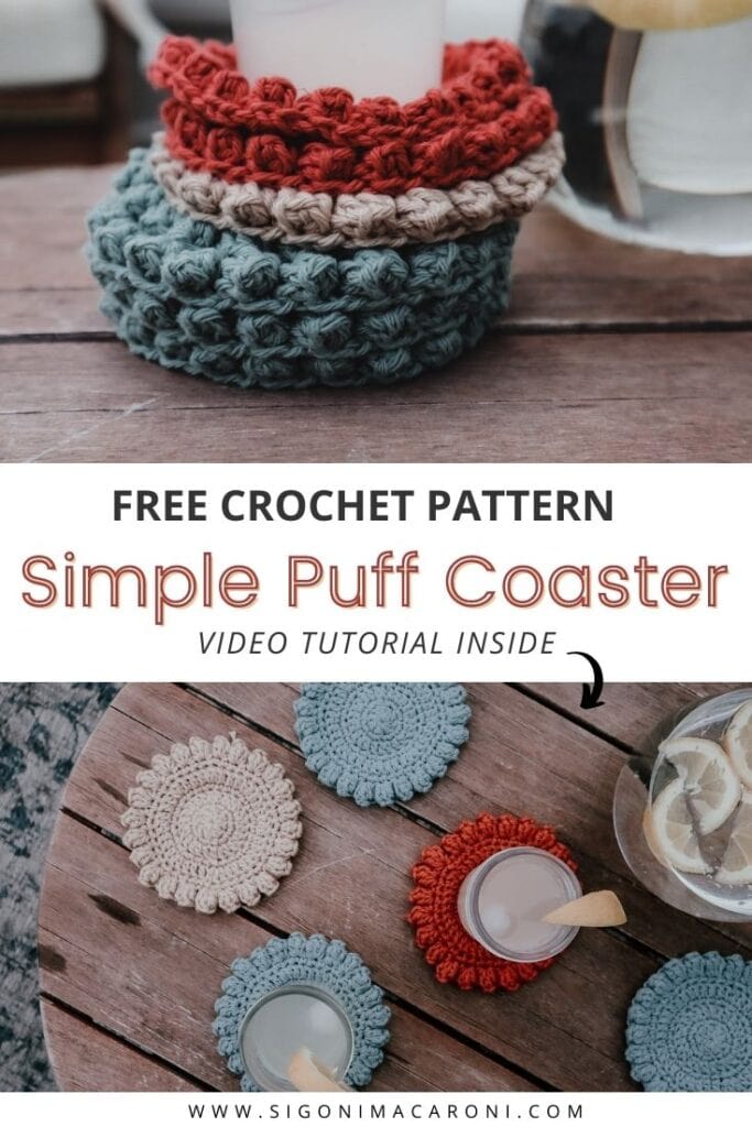 Super Simple Crochet Coaster for Beginners | Free Pattern - sigoni macaroni