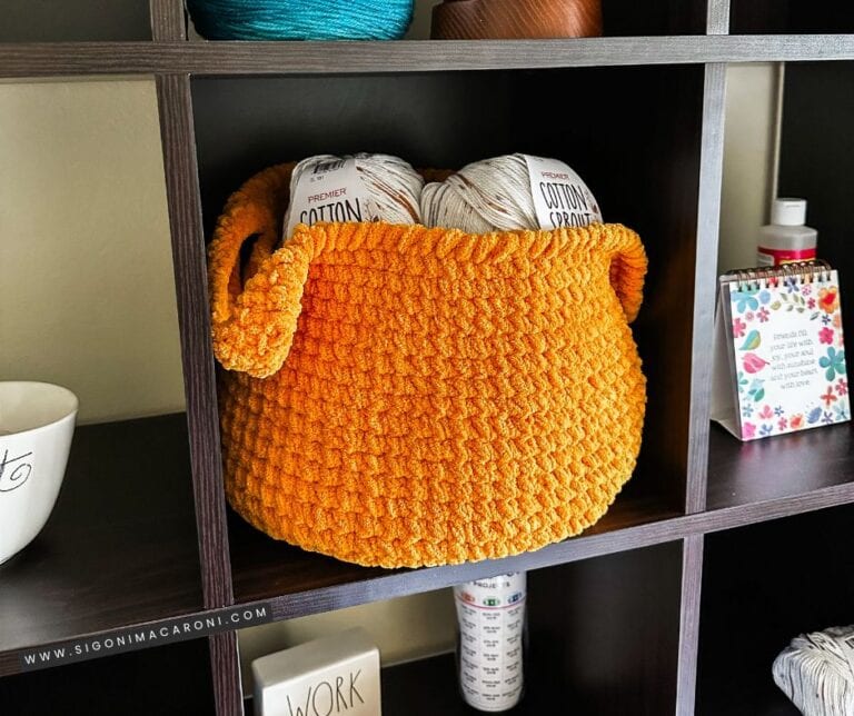 Easy Single Crochet Basket Pattern for Beginners - sigoni macaroni